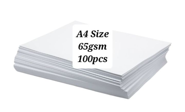 100 Sheets of 65gsm A4 Size Paper: Best for Writing Assignments ...