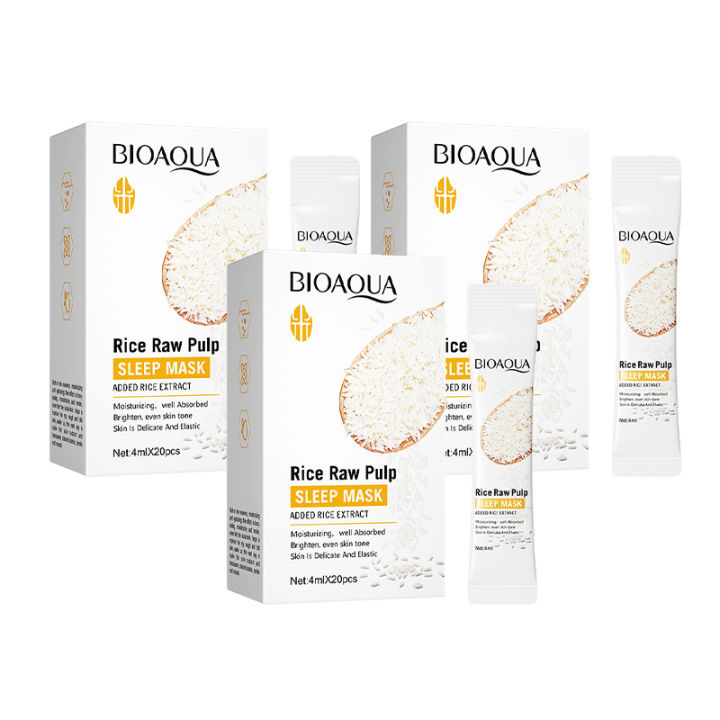 Bioaqua rice raw pulp mask hydrating moisturizing face sheet mask- 25gm ...