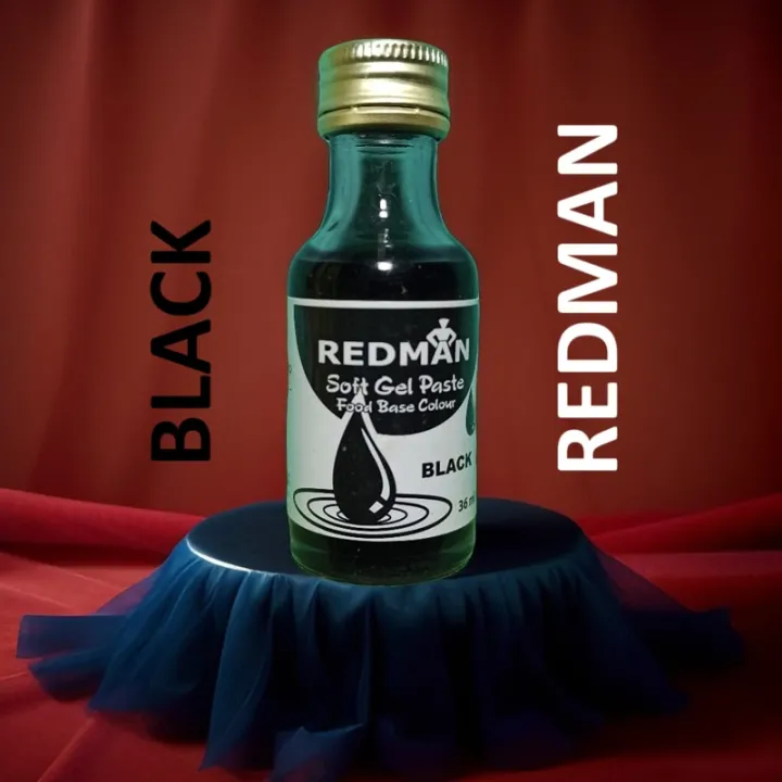 REDMAN ( BLACK ) Soft Gel Paste Food Colour BLACK - 36ml | Daraz.com.bd