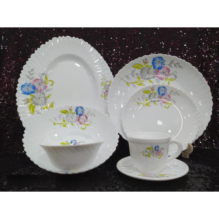 32 Pcs Pyrex Opal Glassware White Oven Save Dinner Set | Daraz.com.bd