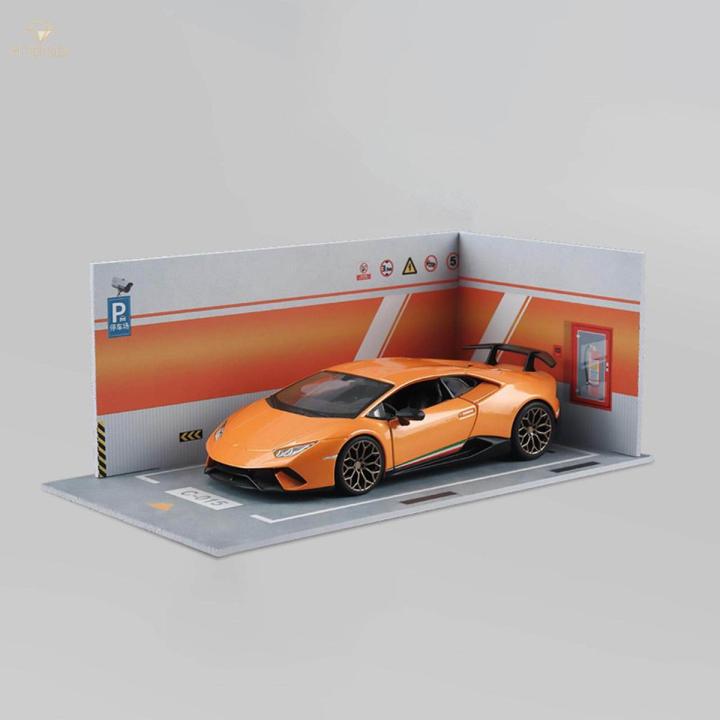 【Lejia】1/24 Lot Scene Display Case, Display Stand for Alloy Car Model ...