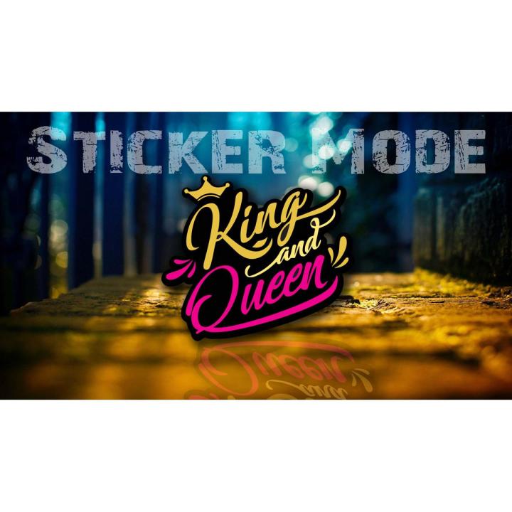 Sticker For Bike | KING and Queen | Best Quality Sticker For Bike Decal ...