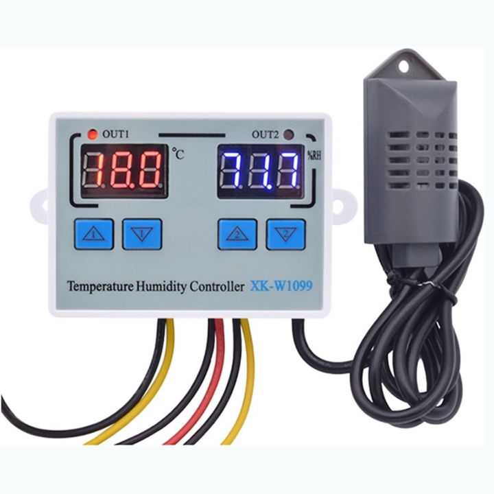 W1099 Digital LED Temperature Humidity Controller 12V 24V 110V 220V ...