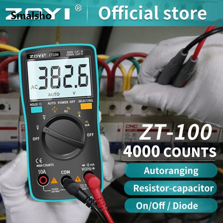 ZOYI ZT100 4000 Counts Digital Multimeter Esr Meter Testers Automotive ...