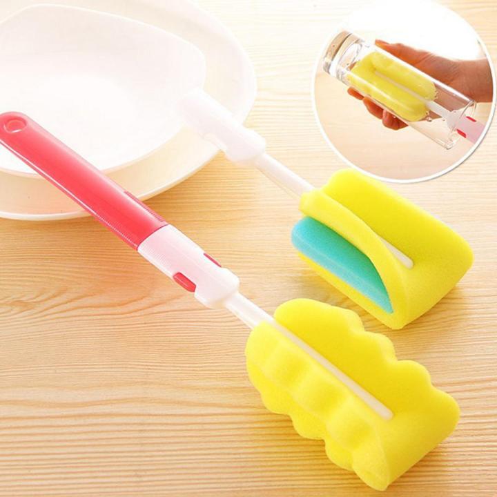 2Pcs set sponge cleaner milk feeding bottle cleaning brush Daraz .bd