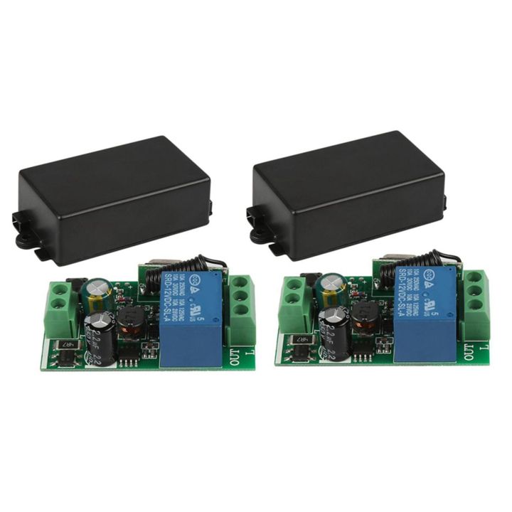 (New)2X Univeral 433 MHz AC 220V 1 Channel Remote Control witch Mini ...