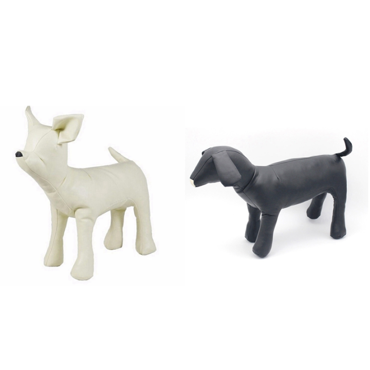 2 Pcs Leather Dog Mannequins Standing Position Dog Models Toys Pet ...