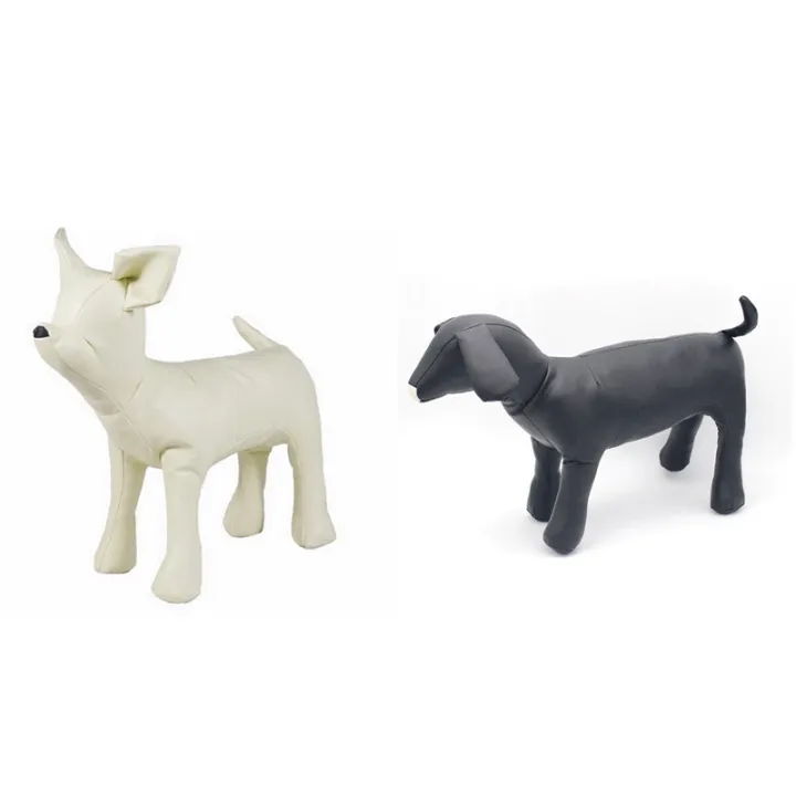 2 Pcs Leather Dog Mannequins Standing Position Dog Models Toys Pet ...