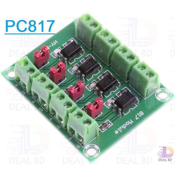 PC817 Optocoupler 4 Channel Voltage Isolation Board Voltage Converter ...
