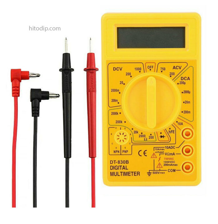 Digital Multimeter -Voltmeter, Ammeter, Ohm Meter Test Probe DC, AC LCD ...
