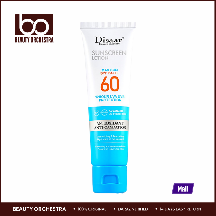 Disaar Sunscreen Lotion Max Sun SPF 60 Pa+++ - 50ml | Daraz.com.bd