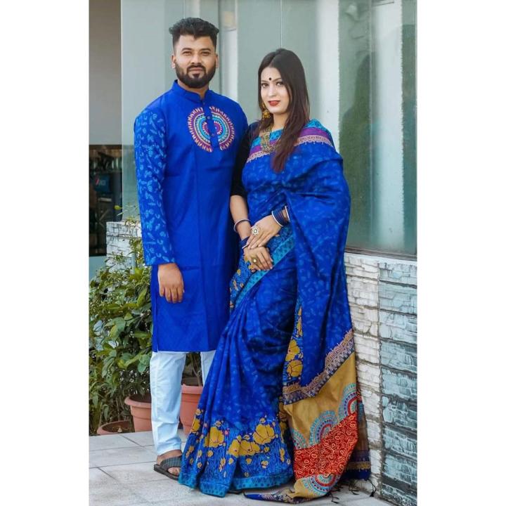 Saree and Panjabi Combo for Couple - Panjabi - Panjabi For Men | Daraz ...