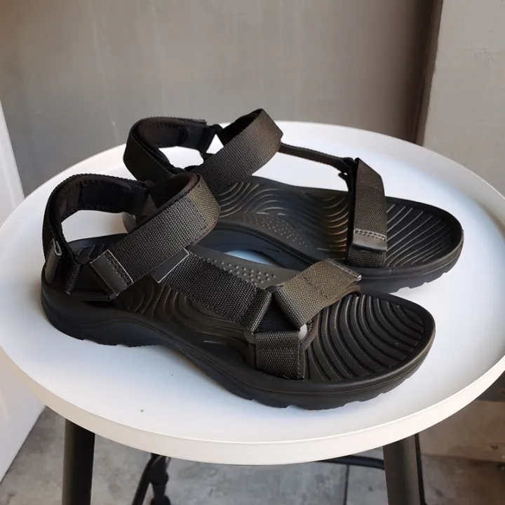 European station webbing sandals men's velcro wear outside roman beach ...