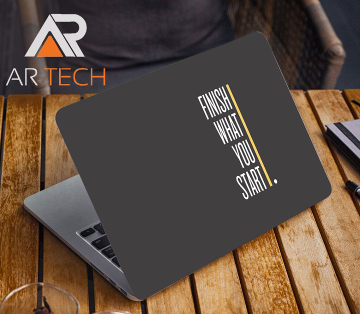 Finish What You Start Premium Laptop Sticker AR-5656 | Daraz.com.bd