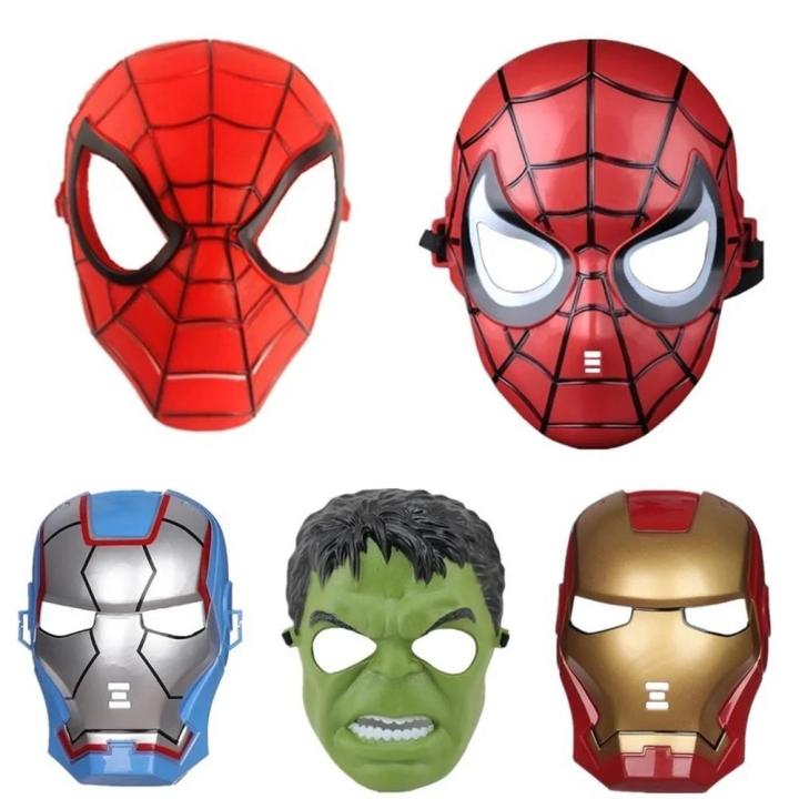 Avengers Superhero Kids Mask Spiderman Hulk Iron Man Wolverine Children ...
