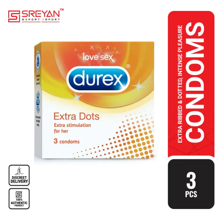Durex Extra Dots Condom - 3Pcs Pack (Made In India) - Condom | Daraz.com.bd