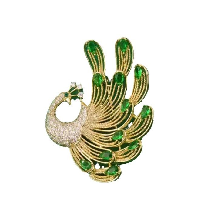 Trendy Peacock Pin Exquisite Peacock Rhinestone Brooch for Shoulder Bag ...