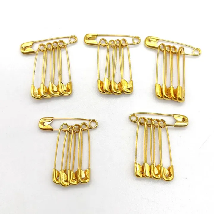 Metal Gold Plated Small Safety Pins For Woman - 100 Pices | Daraz.com.bd