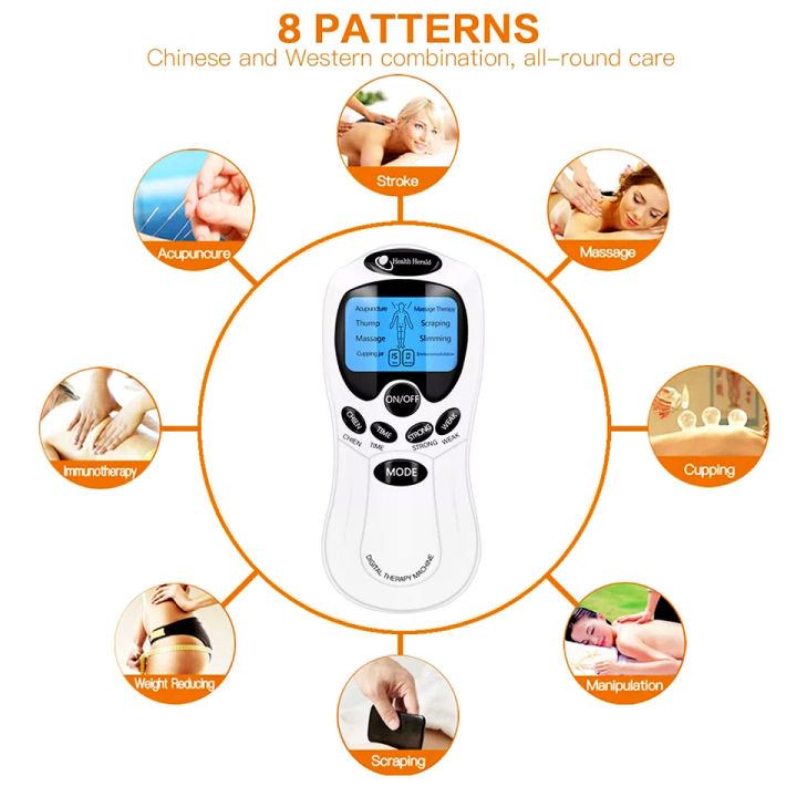 6 Models Electric herald Tens Muscle Stimulatar Ems Acupuncture Body Massage Digital Therapy ...
