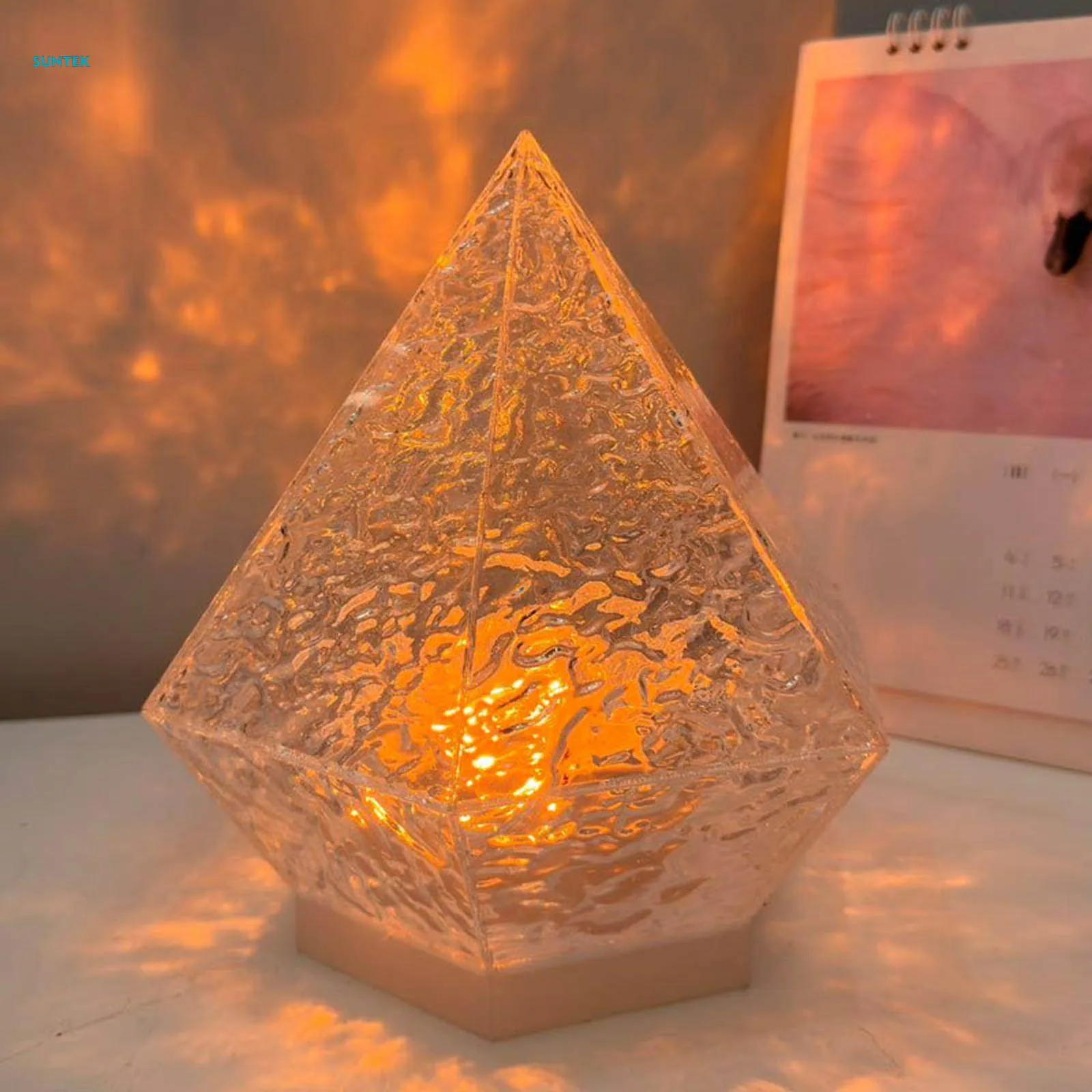 Table Desk Lamp USB Acrylic Table Lamp Modern Fashionable Night Light ...