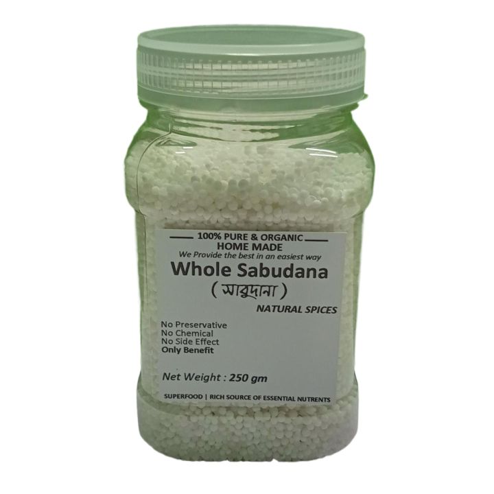 Natural Sabudana, Sago dana, Fresh Sabudana, White Sabu Dana - 250gm ...