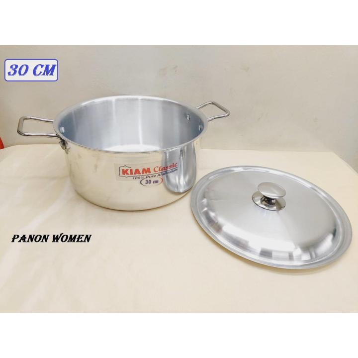 Kiam 30cm Stock Pot Casserole with Lid . Large Size Pure Aluminium ...