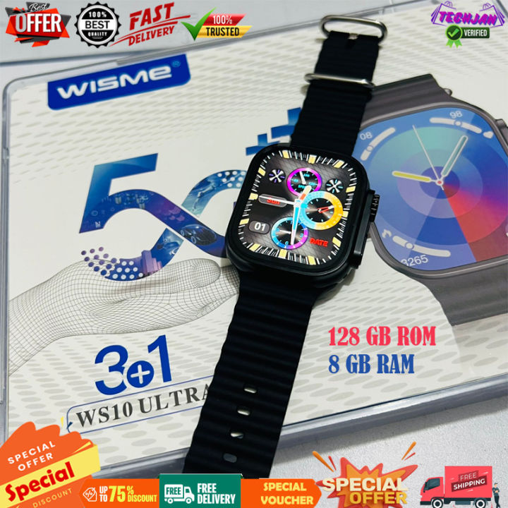 WS10 Ultra 5G Smart Watch RAM 8GB ROM 128GB Playstore Rotating Camera For Front And Rear 2.01 ...