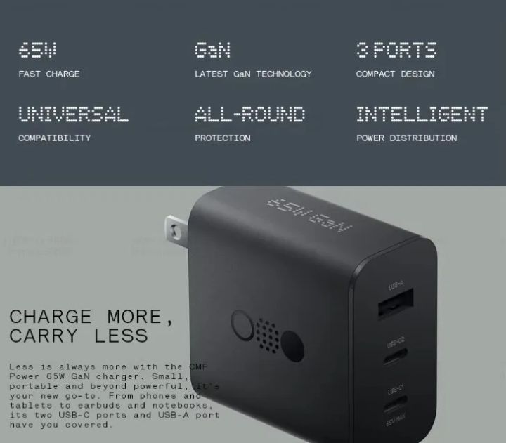 Nothing CMF 65W GaN 3 A Multiport Mobile Charger | Daraz.com.bd