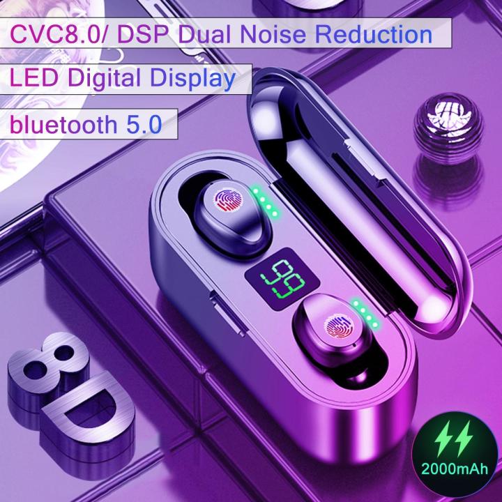 F9 TWS Wireless Bluetooth Headphone LED Display With 2000mAh Power Bank ...