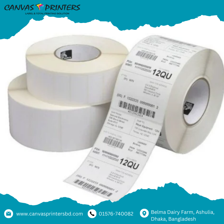 DT 75mm x 50mm 3x2 Inch 01 Roll Blank Adhesive Direct Thermal Barcode ...