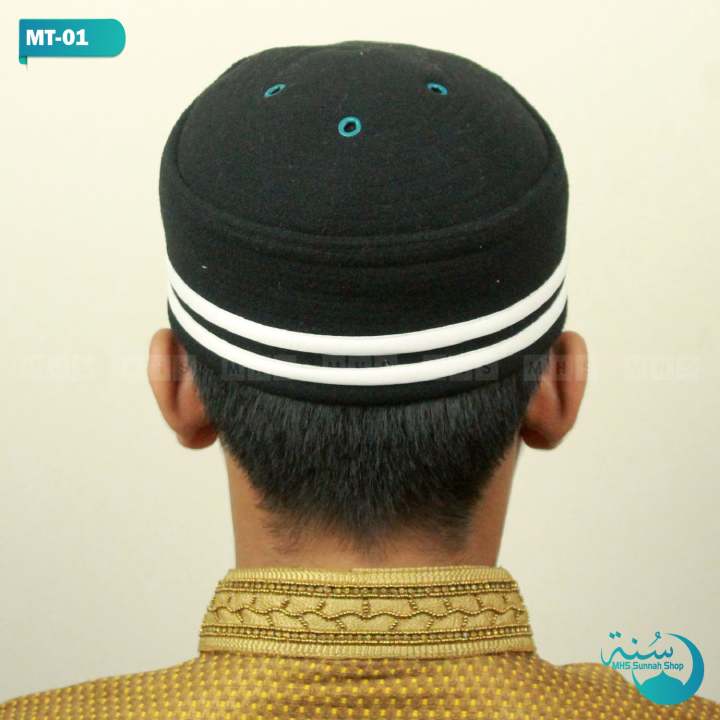Black Color Beautiful Design Islamic Items Malay Paiping Prayer Topi ...
