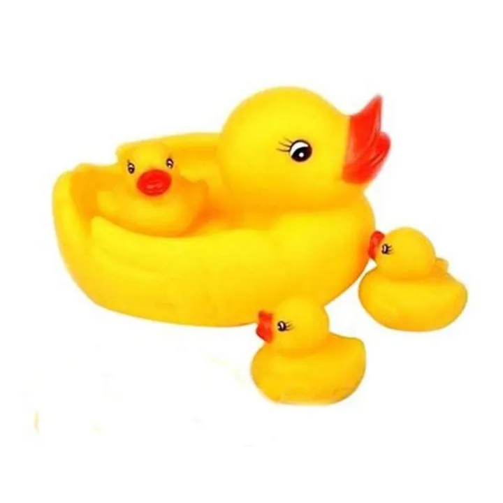 Plastic Floating Rubber Duckies Bath Play Set for Kids | Daraz.com.bd