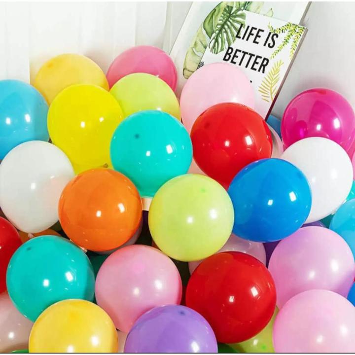 Multi Colour Balloon 100Pc/Metal Balloon 100Pc/Medium Size Balloon ...