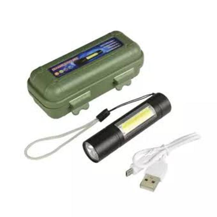 Rechargeable Flashlight Torch LED USB Portable Torches 3 Modes Mini ...