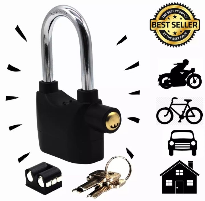 Anti-Thief Security Alarm Lock Big Size: Safeguard Your Bike And Door ...