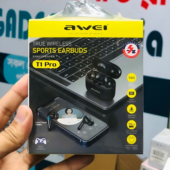 AWEI T1 Pro Bluetooth 5.3 Touch Control True Wireless Earbuds | Daraz.com.bd