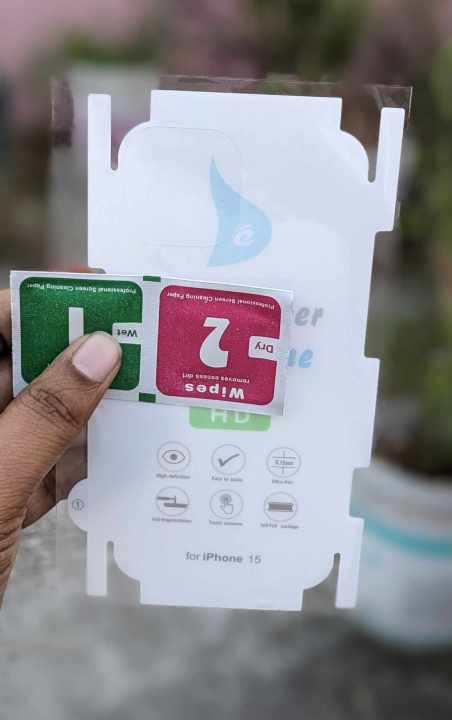 Full HD Crystal Clear Back Shield Protection For Iphone 15 / Iphone 15 ...