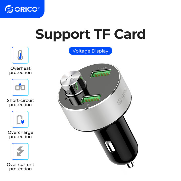 ORICO Dual Car Phone Charger Car Charger with U-disk TF Card Reader Car ...