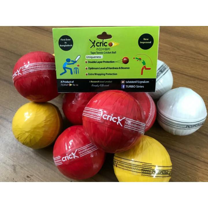 Crick Ready Made Tape Tennis Ball Re-Seller Pack- 12 Pcs - Stock Up ...