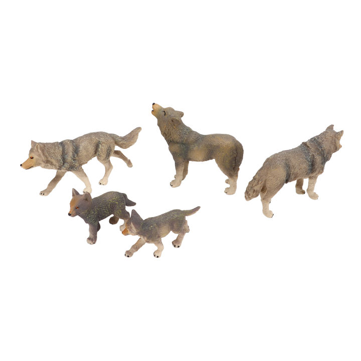 Wolf Model Set, Wolf Figurine Toys Simulation Appearance for Desktop ...