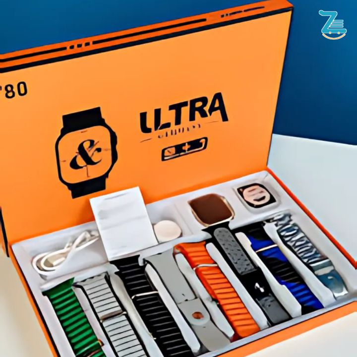 Y80 Ultra Smart Wireless Charging Watch 8 Straps | Daraz.com.bd