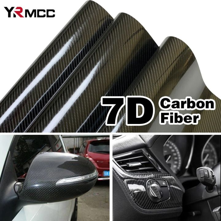 Car Stickers 7D Carbon Fiber Vinyl Wrap Film Self Adhesive Stickers for ...