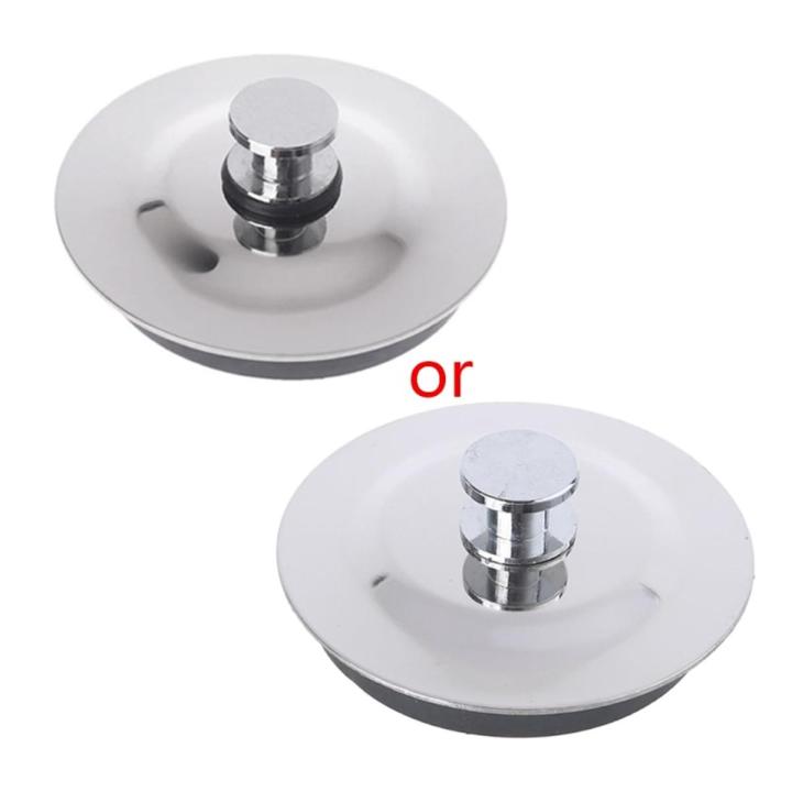 Stainless Steel Rubber Bath Tub Sink Floor Drain Plug Water Stopper ...