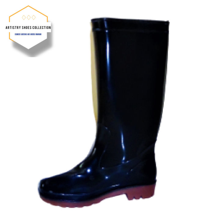 PVC Water Proof Rubber Gum Boot - Black | Daraz.com.bd