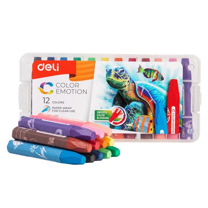 Deli EC20104 Oil Pastel 12 Colors | Daraz.com.bd