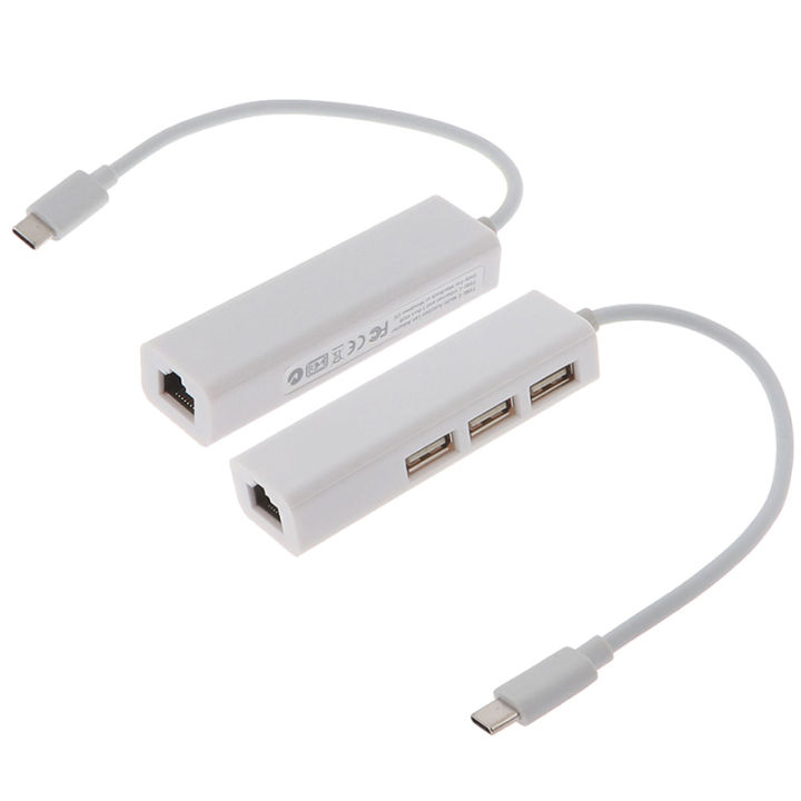 USB-C ethernet adapter 3 usb c hub to ethernet rj45 lan adapter network ...
