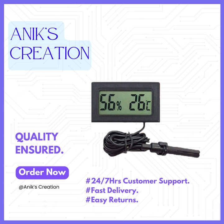Mini Digital Hygrometer LCD Display Temperature and Humidity Display ...