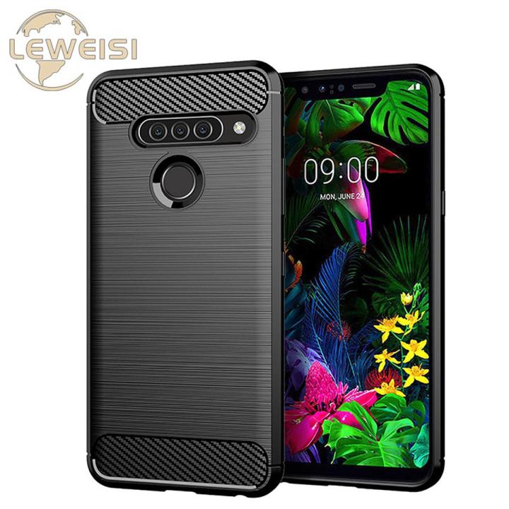 Leweisi carbon fiber bumper case for LG G8 ThinQ back cover shockproof ...