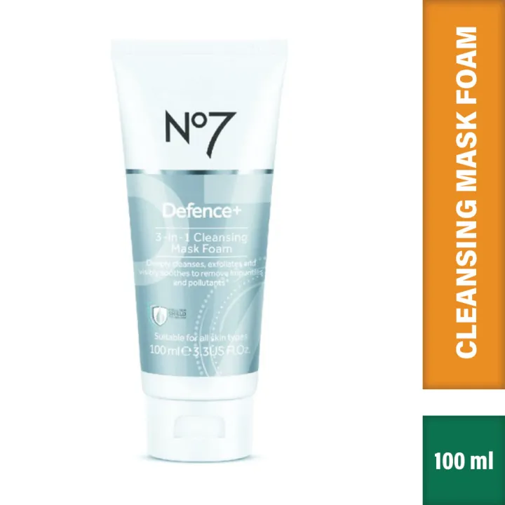 No7 Defence+ 3 in 1 Cleansing Mask Foam 100ml | Daraz.com.bd
