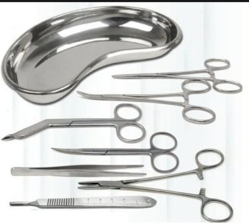 8 Piece Basic general Surgery Kit Steel Kidney Tray Surgical ...